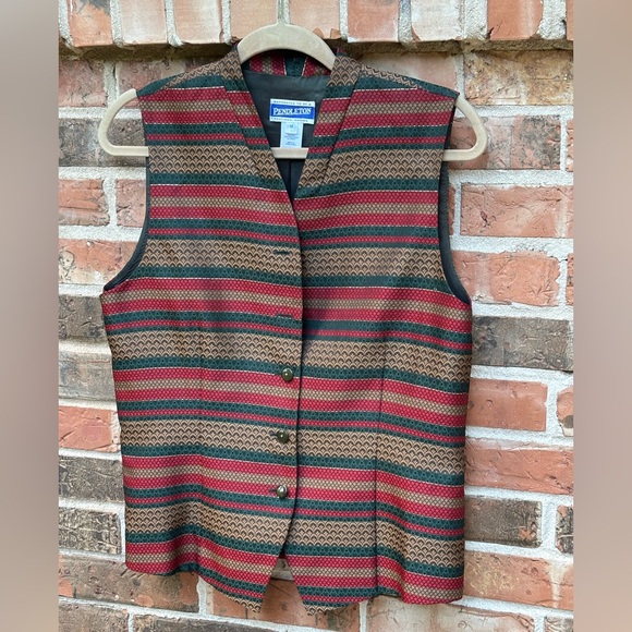 Pendleton | Jackets & Coats | Pendleton Holiday Vest Fully Lined Button ...